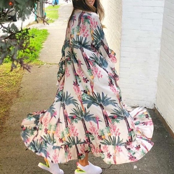 Lobo Rosa | Tops | Lobo Rosa Kimono In Palomino Print | Poshmark